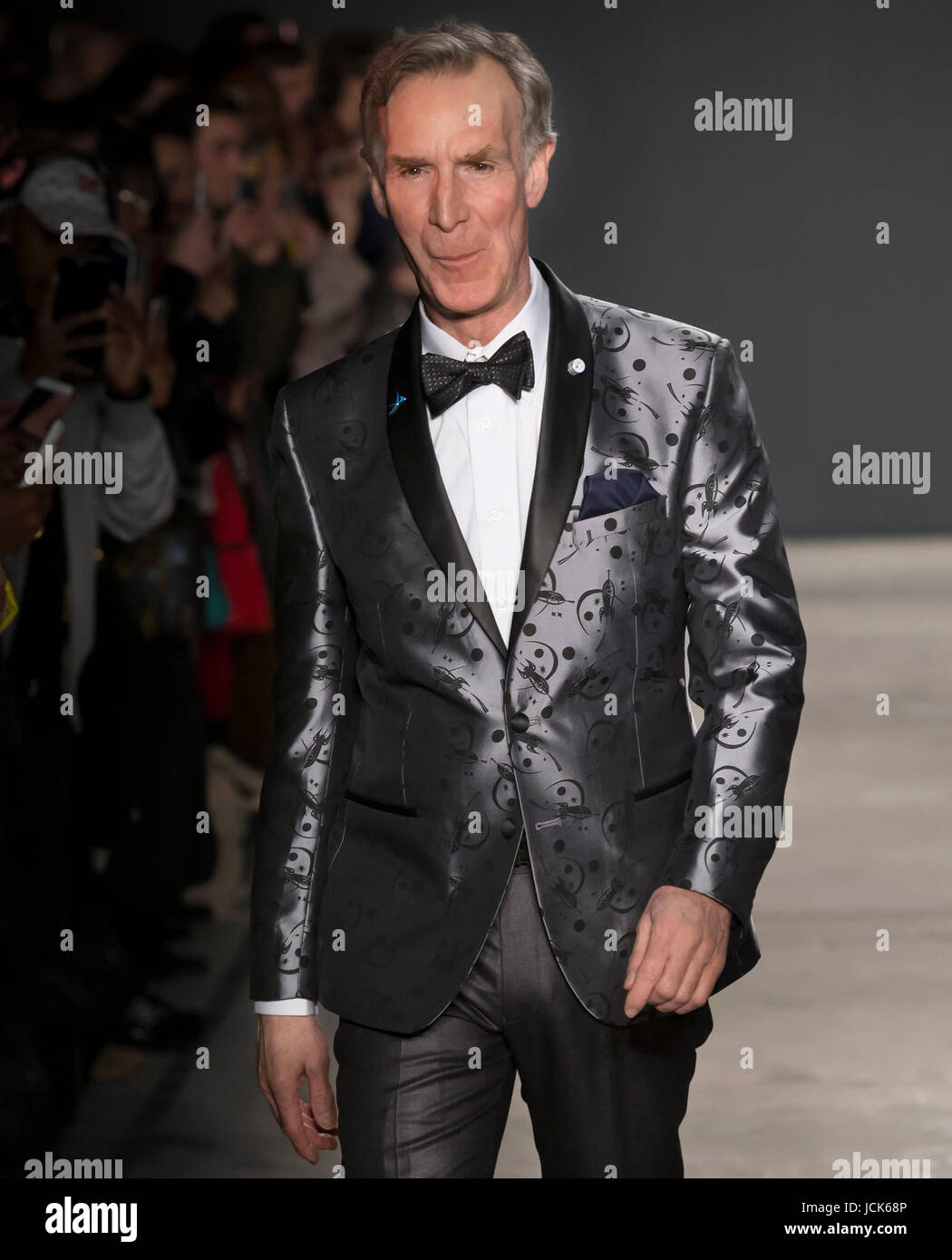 NEW YORK, NY - January 31, 2017: Bill Nye walks the runway at the Nick ...