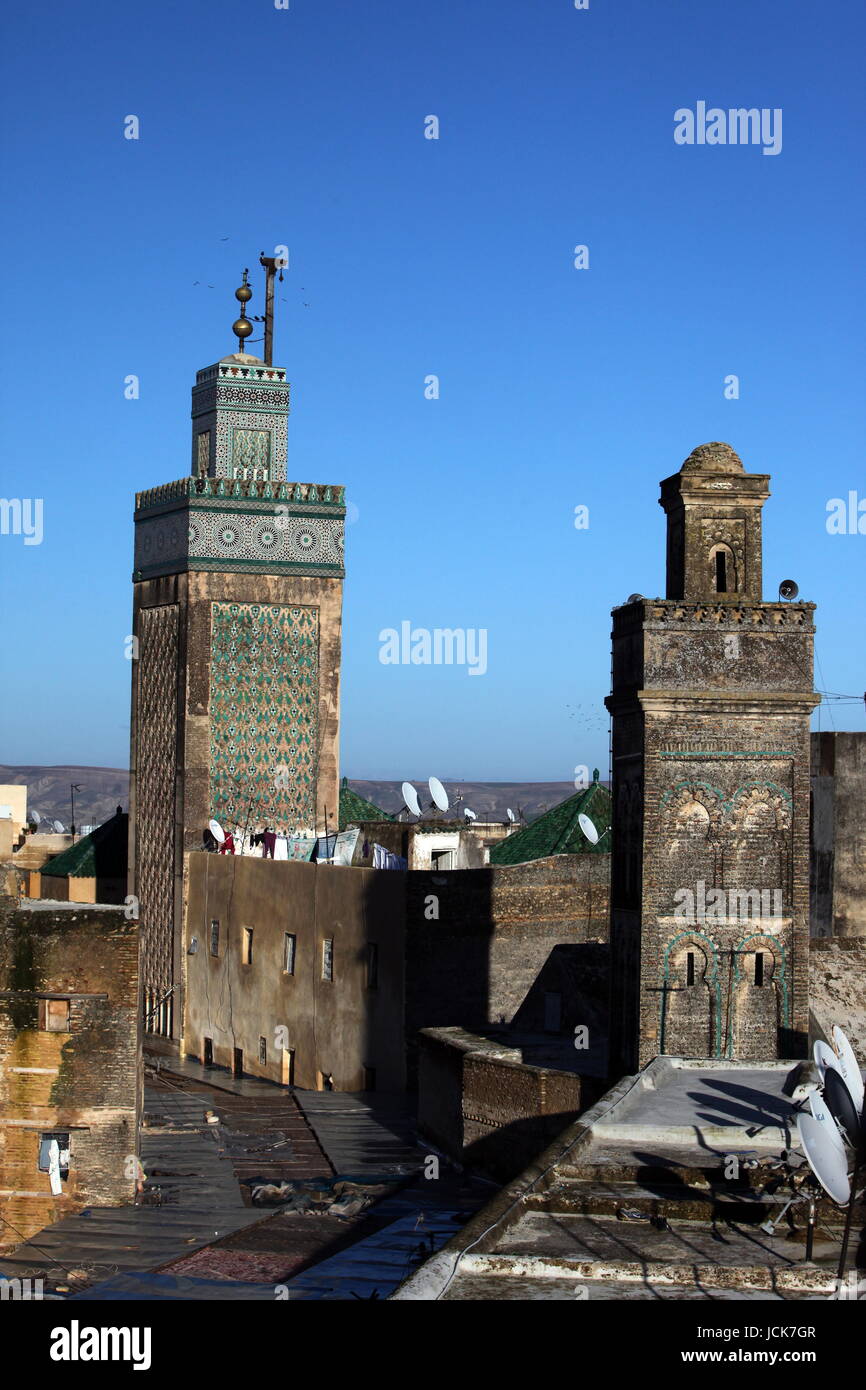 The Medina of old City in the historical Town of Fes in Morocco in ...