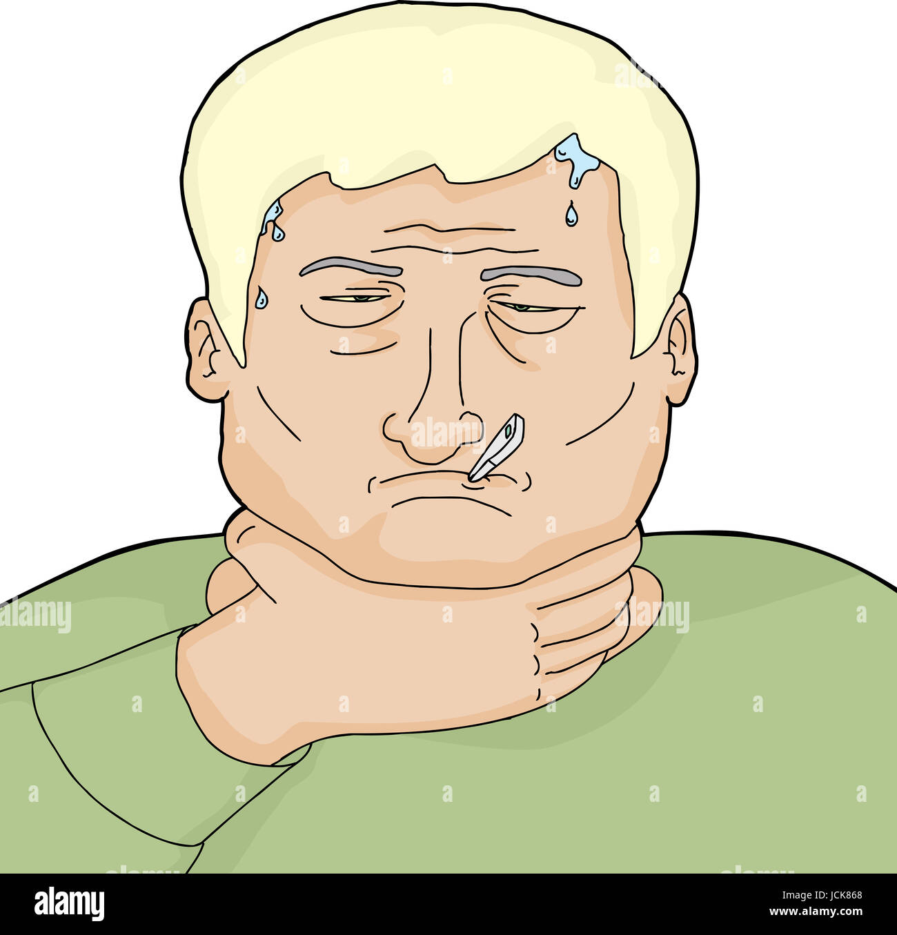 Funny Sick Person Cartoon