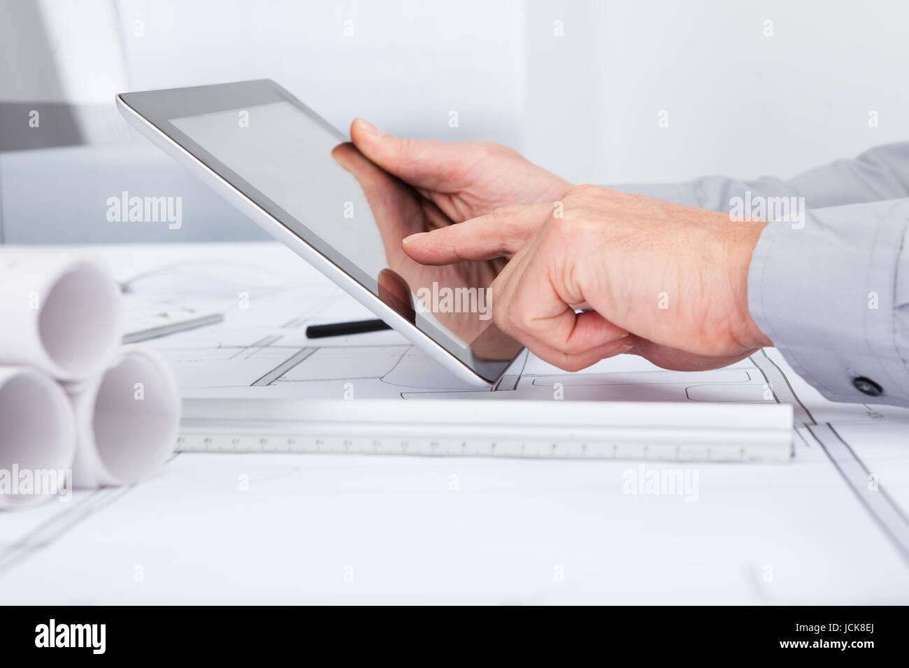 Close up male architect gesturing hi-res stock photography and images ...