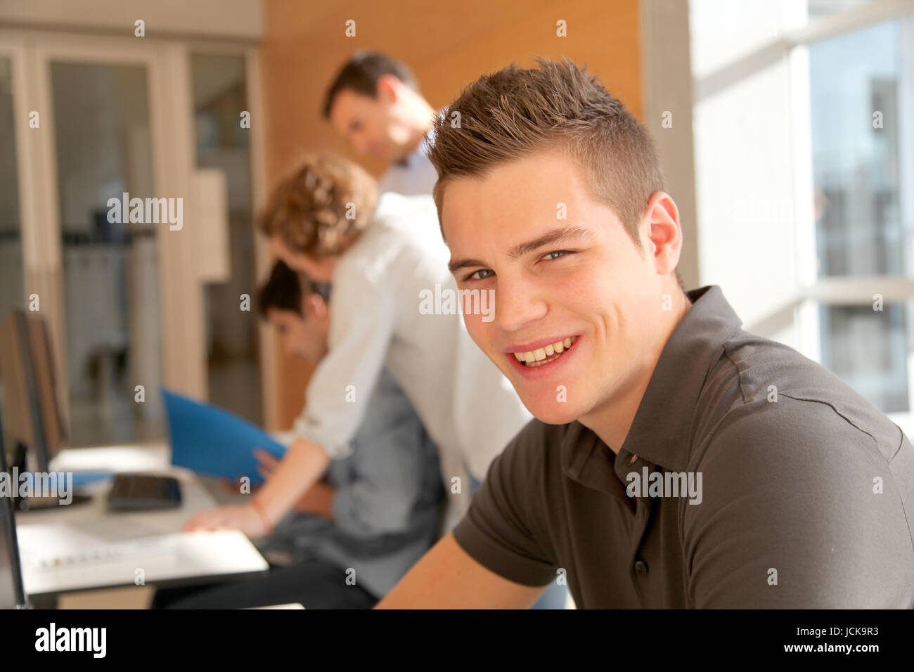 Portrait of student in classroom Stock Photo - Alamy