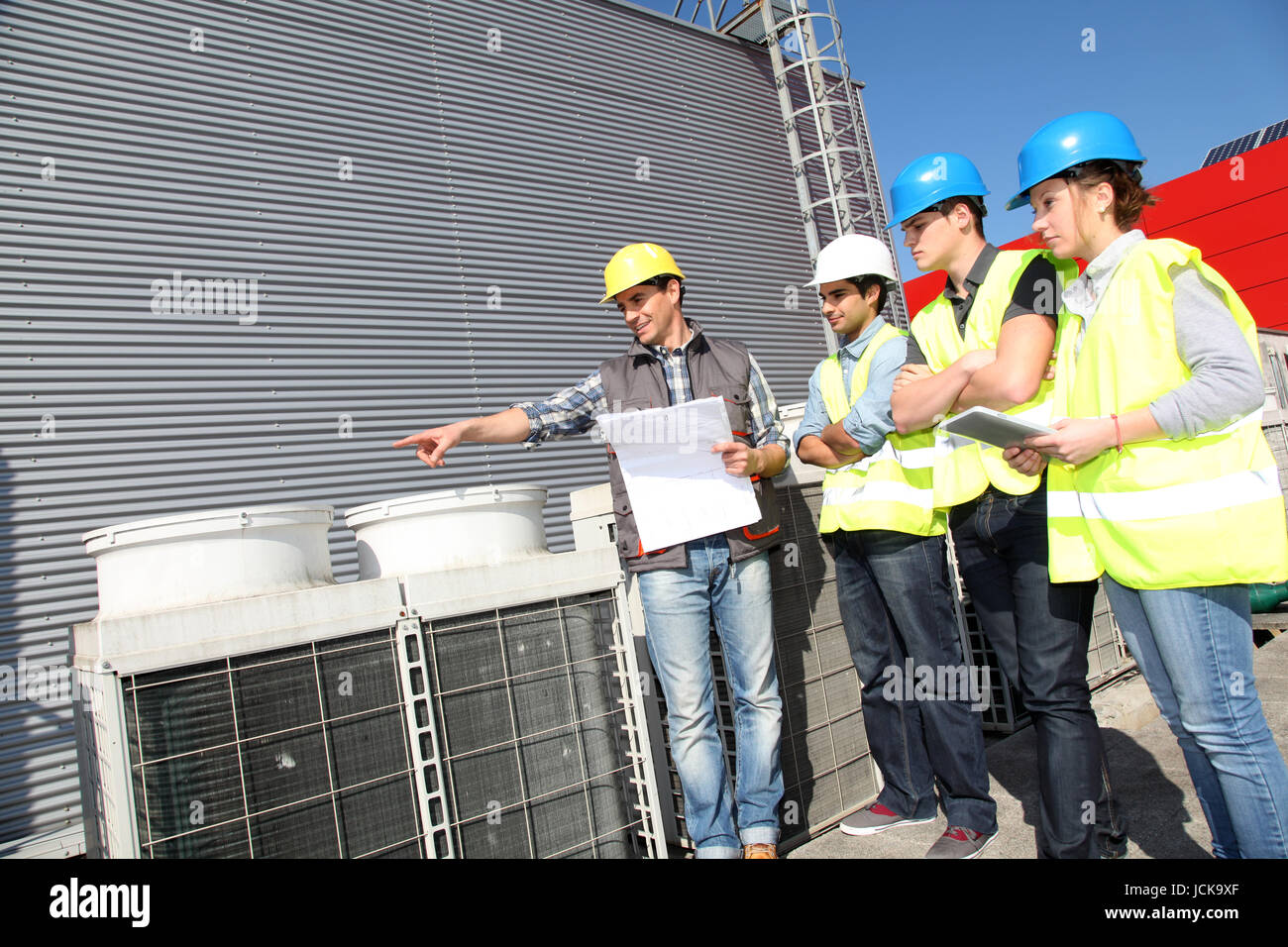 Group of students in professional training Stock Photo - Alamy
