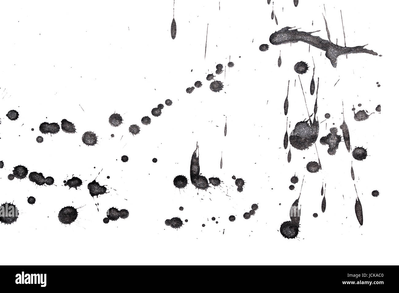 Abstract black ink splash. Ink blots. Elements of design. Water-soluble ...