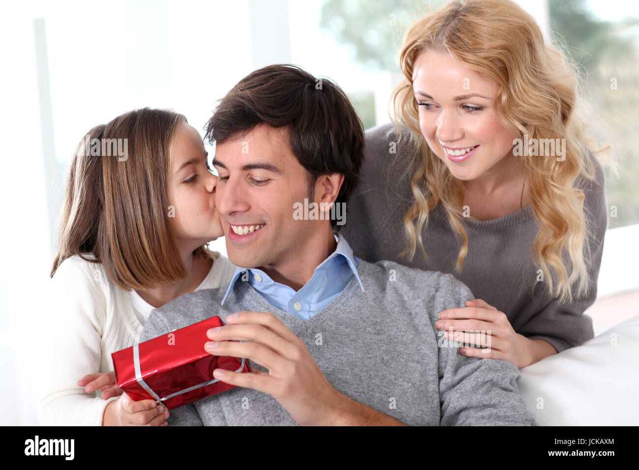 Father's day celebration in family Stock Photo - Alamy
