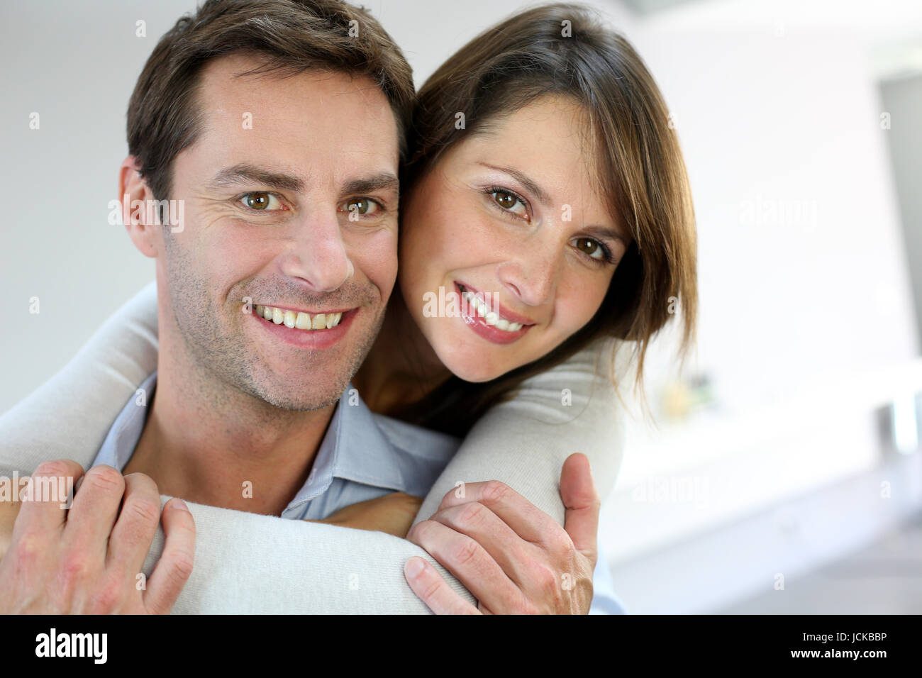 Portrait of married couple at home Stock Photo - Alamy
