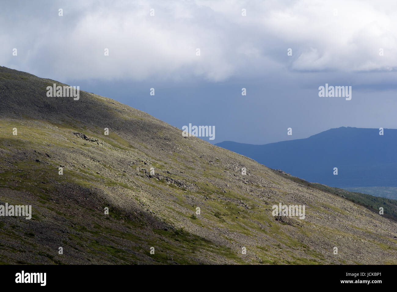 Panoramic view of the mountains and cliffs, South Ural. Summer in the ...