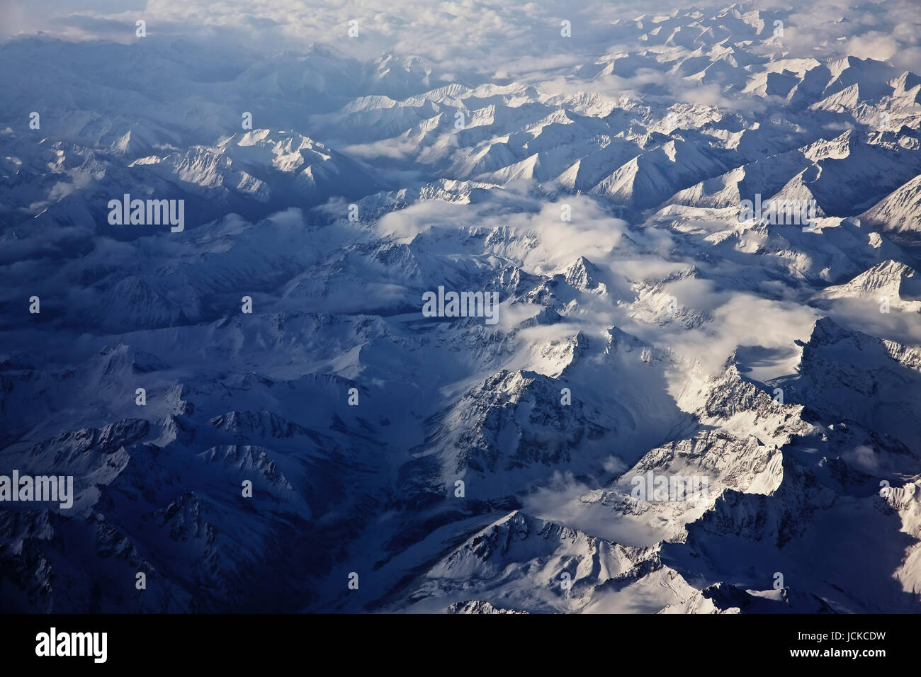 Beautiful scenery in Tibet with white snowscape mountain . aerial view ...