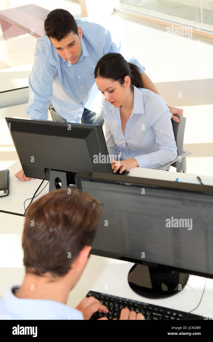 Students in business training Stock Photo - Alamy