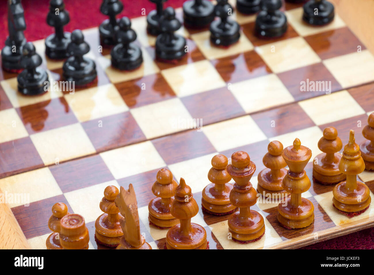 Chess pieces on the field Stock Photo - Alamy
