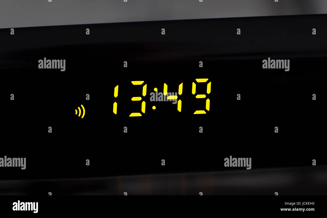 Display digital clock closeup Stock Photo - Alamy