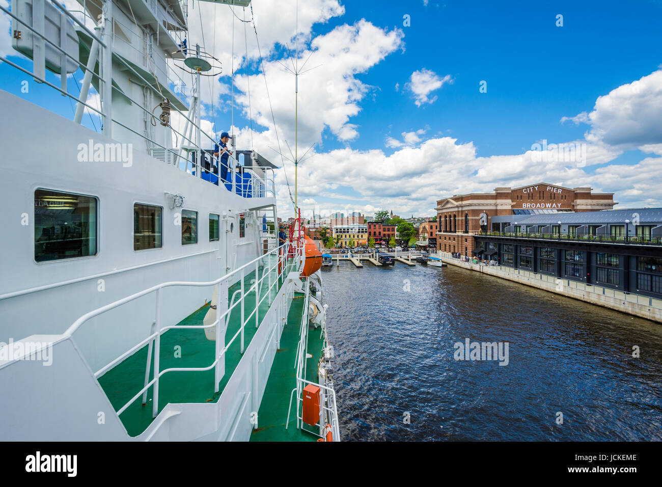 A Japanese Coast Guard ship in Fells Point, Baltimore, Maryland Stock ...