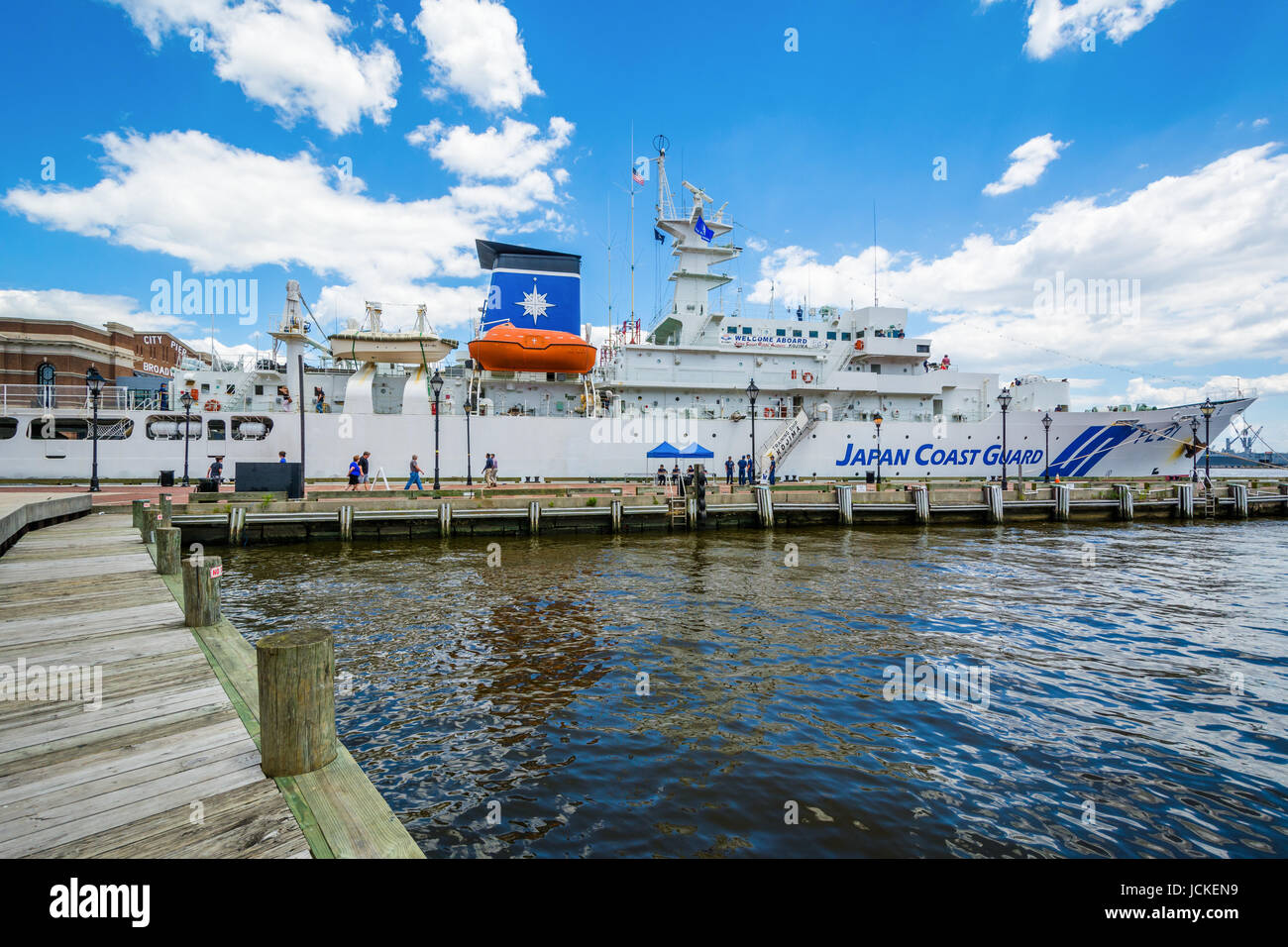 A Japanese Coast Guard ship in Fells Point, Baltimore, Maryland Stock ...