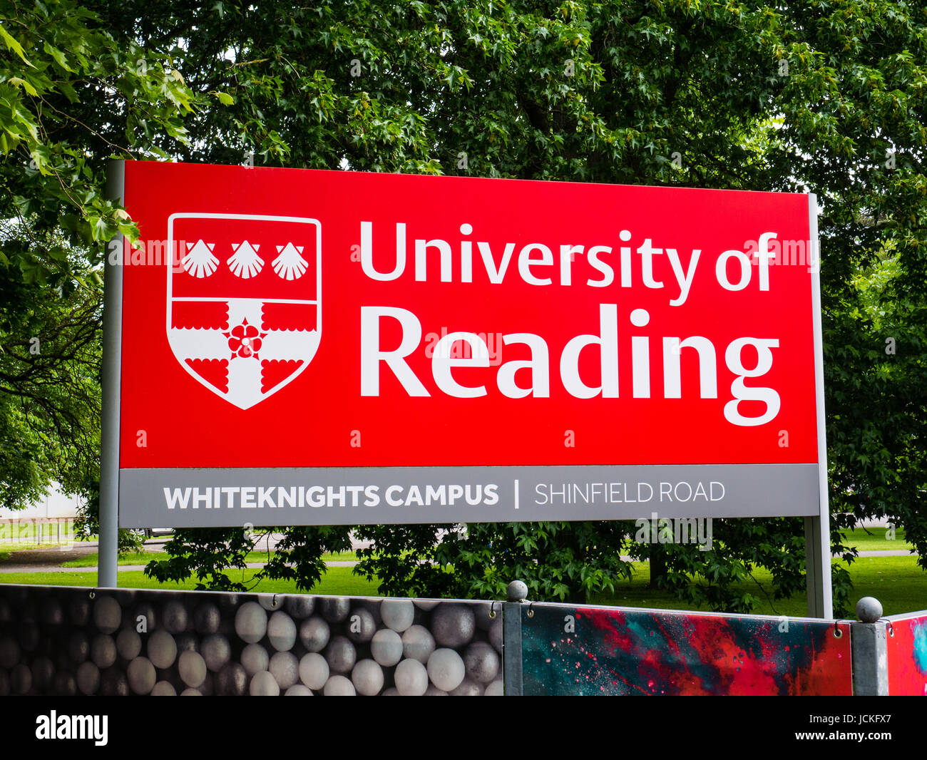 Reading University Sign, Whiteknights Campus, Reading, Berkshire ...