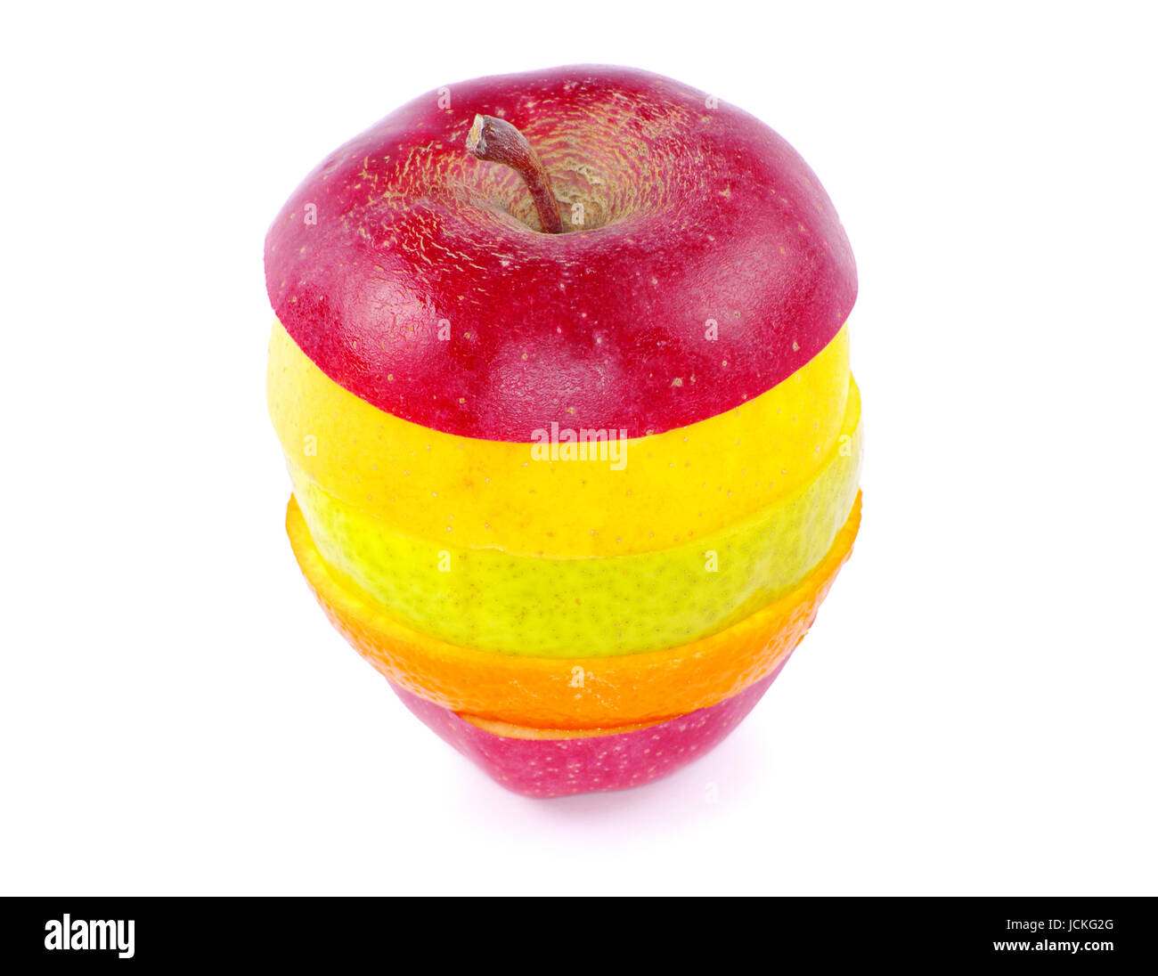 mixed fruit isolated on white Stock Photo - Alamy