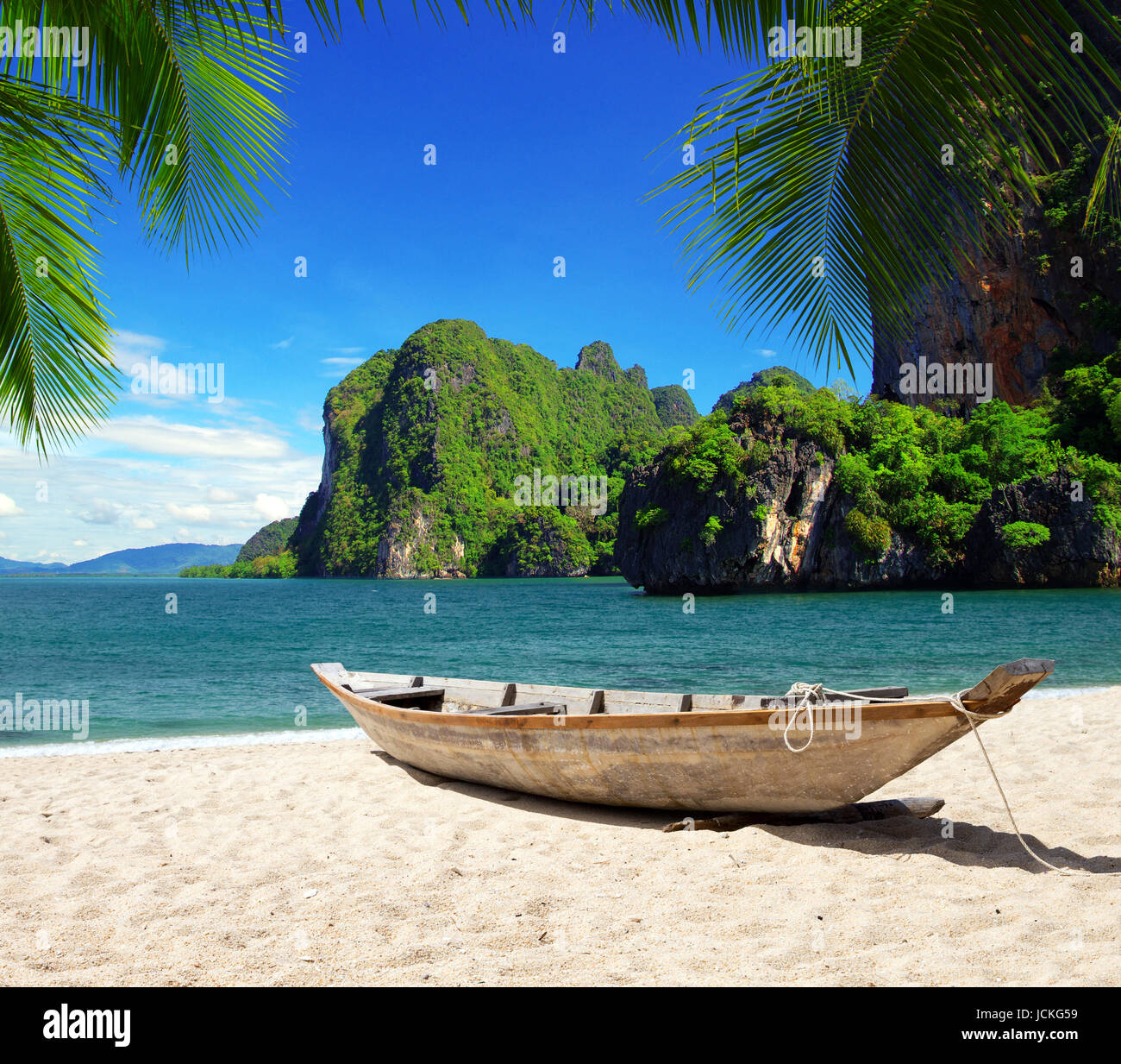 sea beach blue sky sand sun daylight relaxation landscape Stock Photo ...