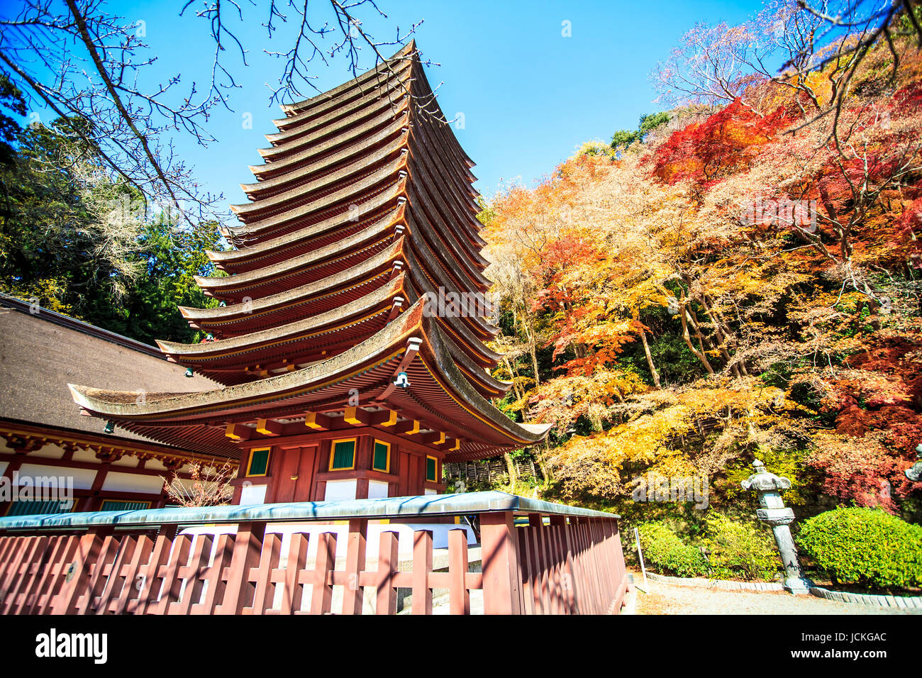 Tanzan Shrine at fall for adv or others purpose use Stock Photo - Alamy