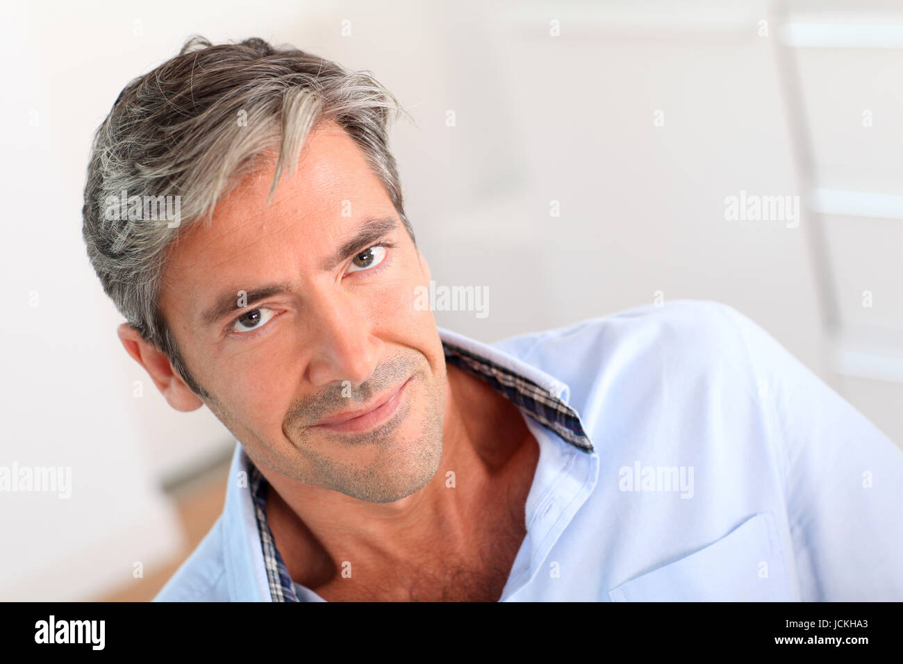 Portrait of handsome 40-year-old man Stock Photo - Alamy