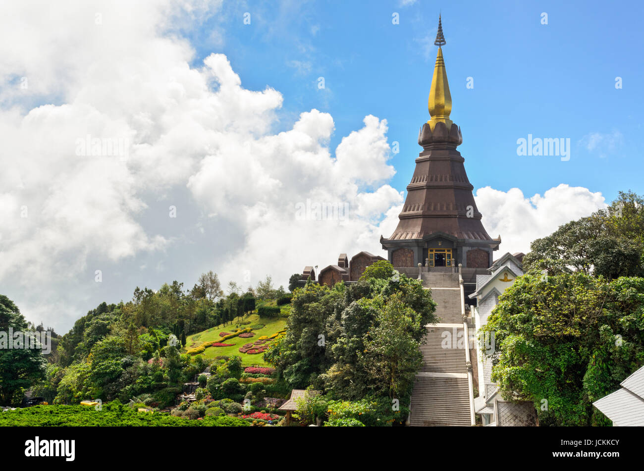 Phra Mahathat Napametanidon pagoda on Doi Intanon mountain in Chiang ...