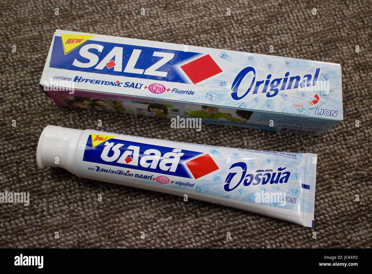 CHIANG MAI, THAILAND -JUNE 16 2017: Product shot of Salz Original ...