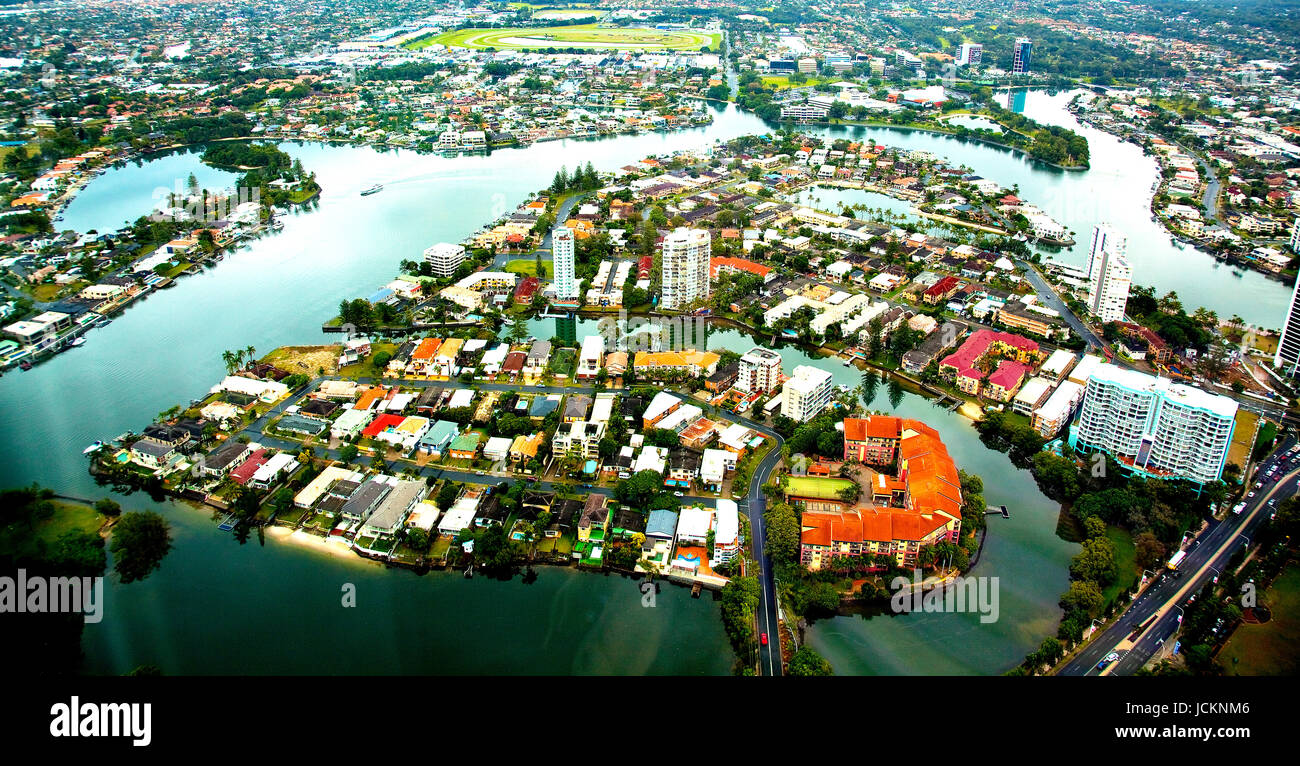 Gold Coast canal development Stock Photo - Alamy