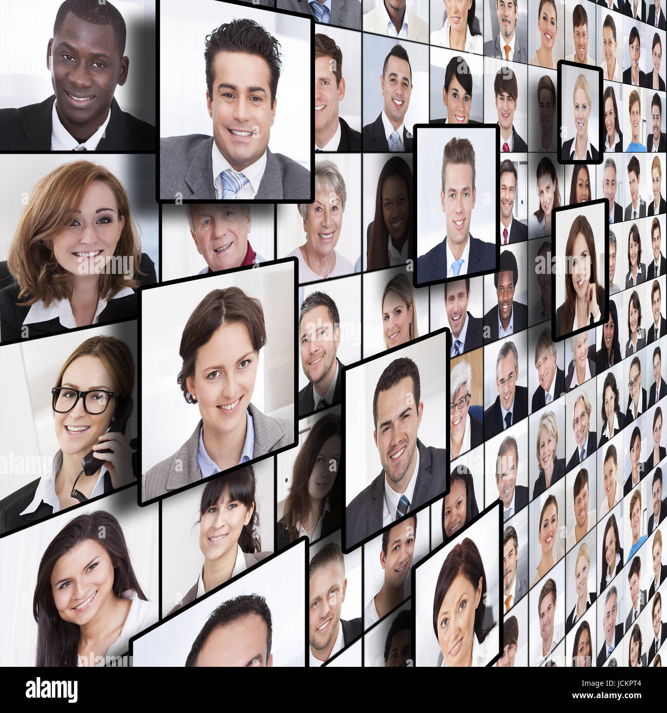 Full frame shot of business people collage Stock Photo - Alamy