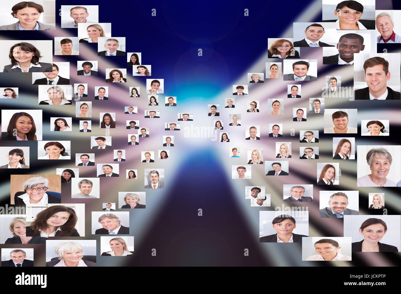 Collage of multiethnic business people representing globalization Stock ...