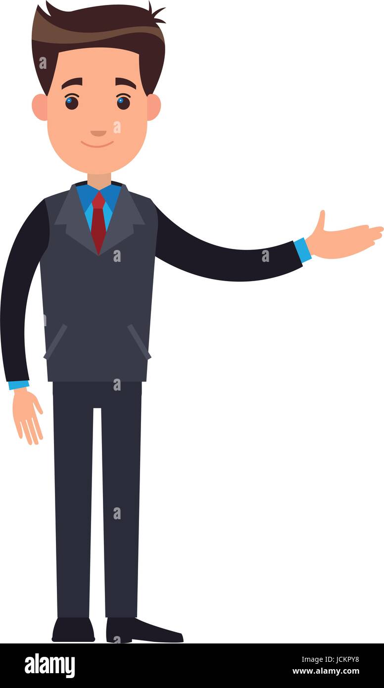 cartoon man standing character business people Stock Vector Image & Art ...