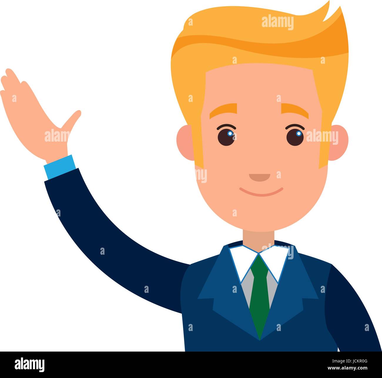 portrait man cartoon business employee character Stock Vector Image ...