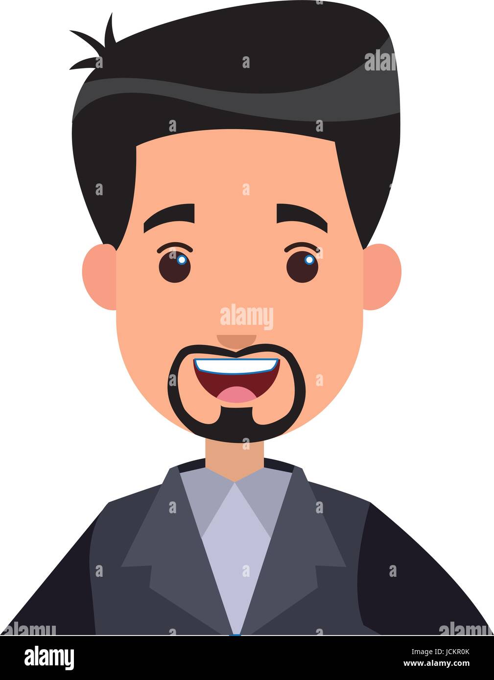 portrait man cartoon business employee character Stock Vector Image ...