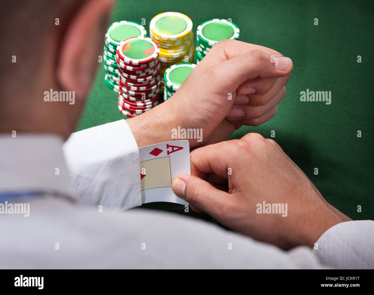 Poker chips hands pulling hi-res stock photography and images - Alamy