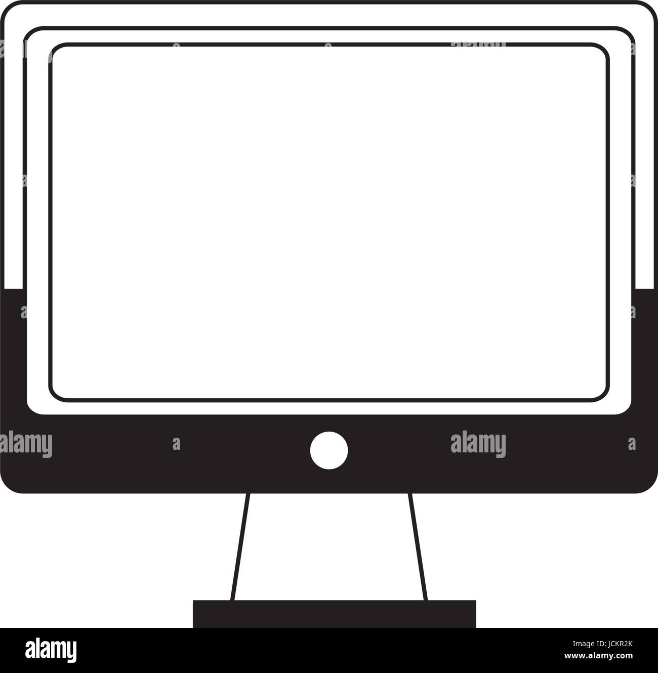 outline screen computer mnitor technology Stock Vector Image & Art - Alamy