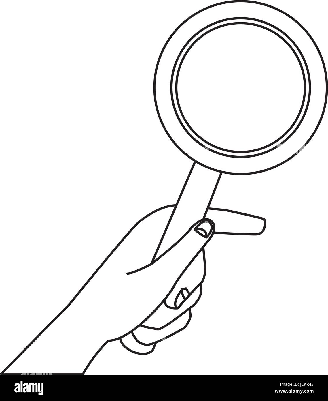 hand holding magnifier handle search Stock Vector Image & Art - Alamy