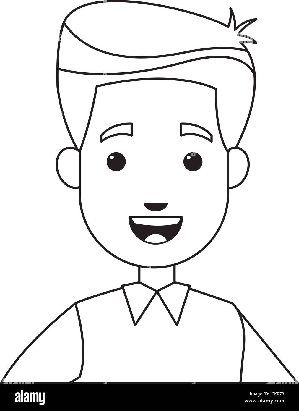 portrait man cartoon business employee character Stock Vector Image ...