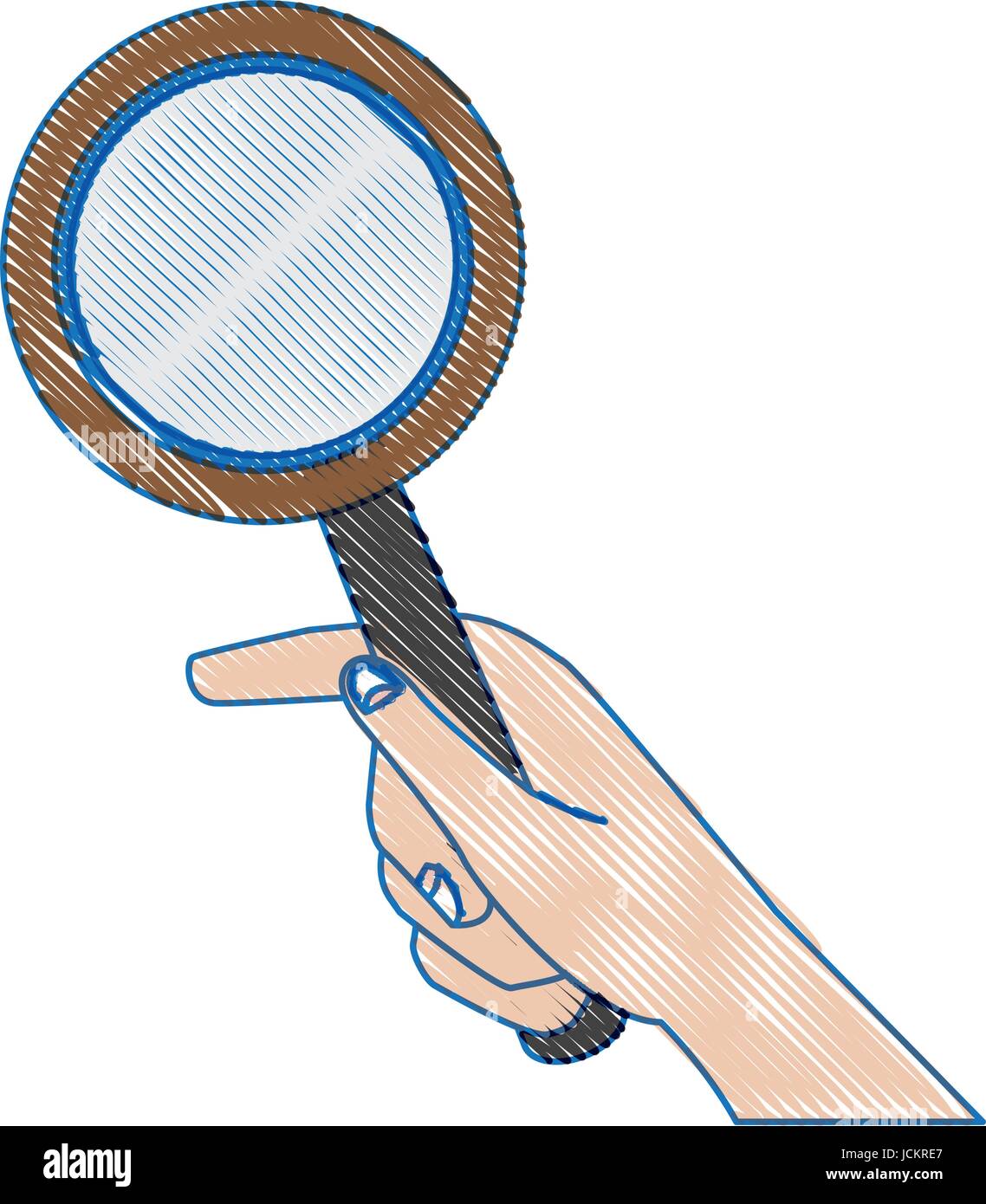 Quality check, magnifier Stock Vector Images - Alamy