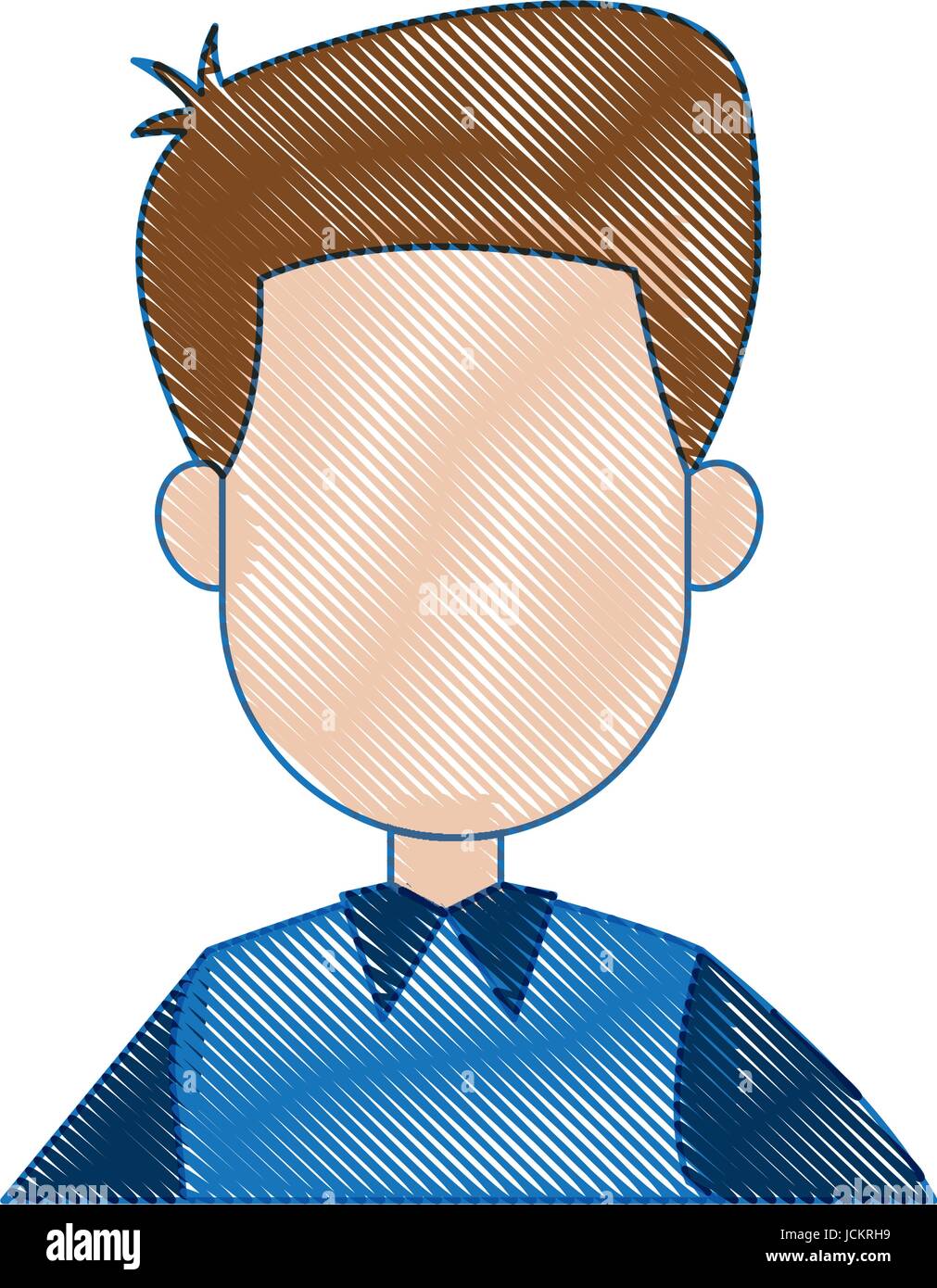 portrait man cartoon business employee character Stock Vector Image ...