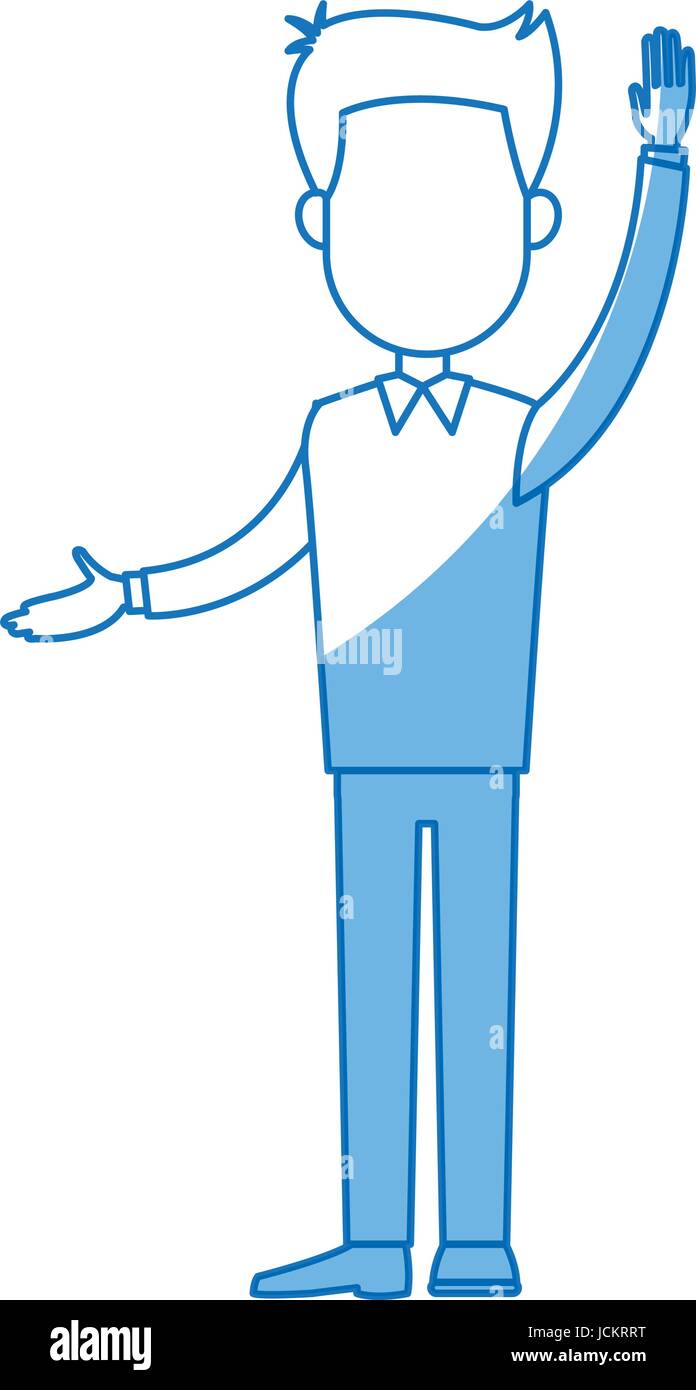 cartoon man standing character business people Stock Vector Image & Art ...