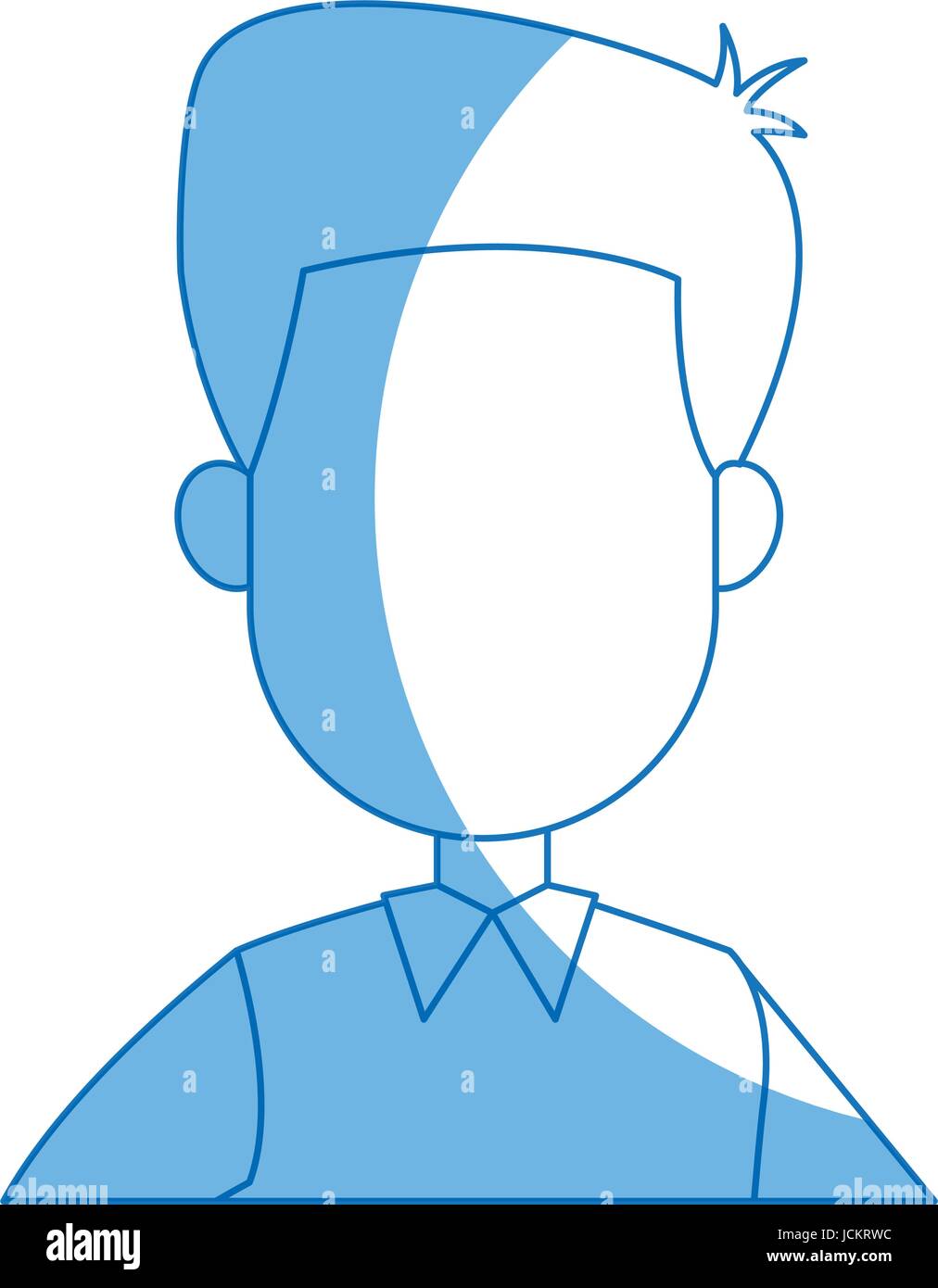 portrait man cartoon business employee character Stock Vector Image ...