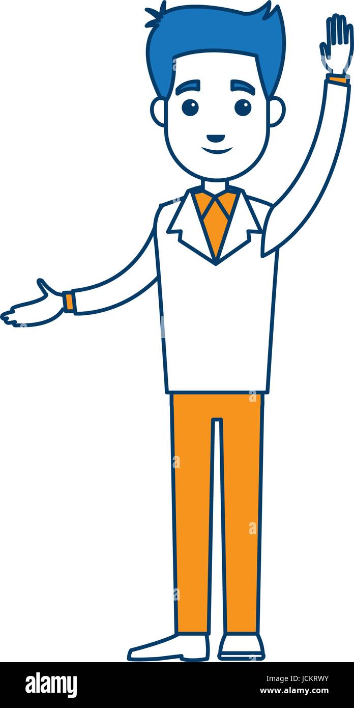 cartoon man standing character business people Stock Vector Image & Art ...