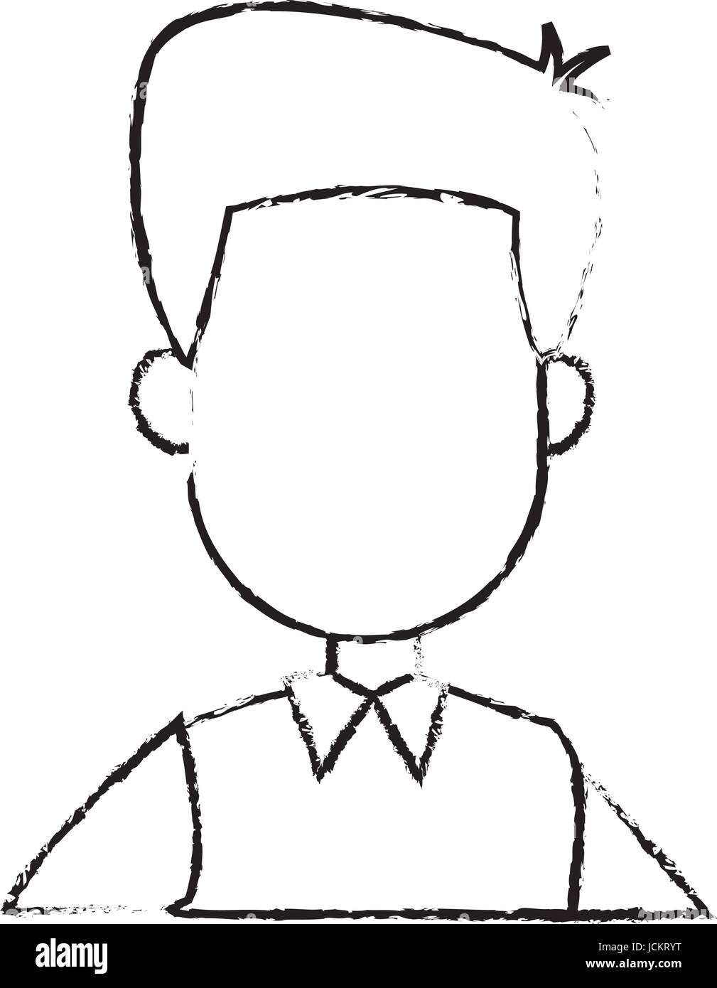portrait man cartoon business employee character Stock Vector Image ...