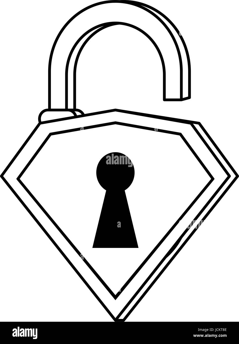 unlocked diamond lock Stock Vector Image & Art - Alamy