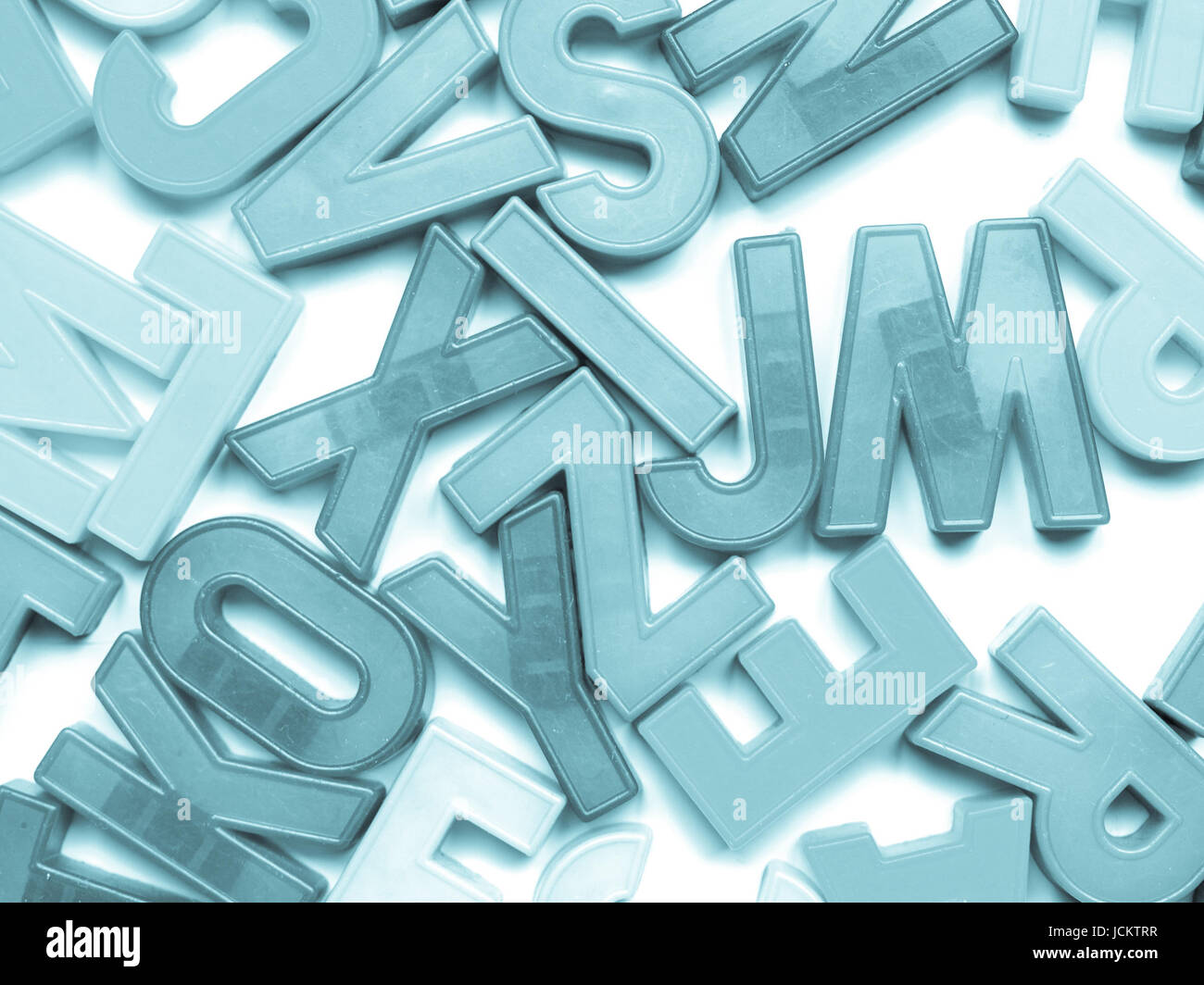 English alphabet letters in plastic toy characters - cool cyanotype ...