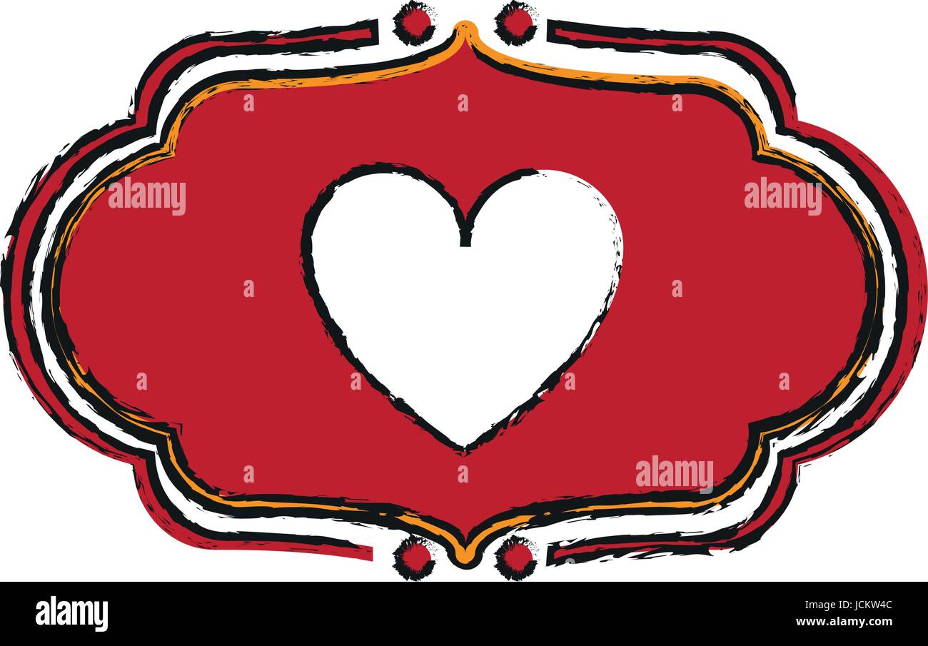 vintage heart label love valentines day related icon icon image Stock ...