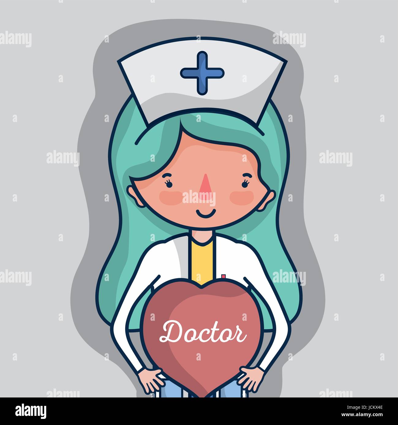 professional nurse with heart to help people Stock Vector Image & Art ...