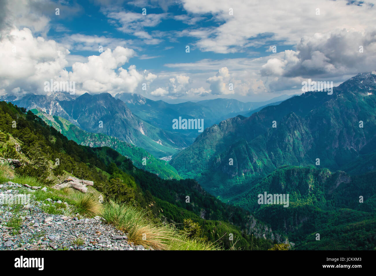 Wonderful aerial view of the mountains Stock Photo - Alamy