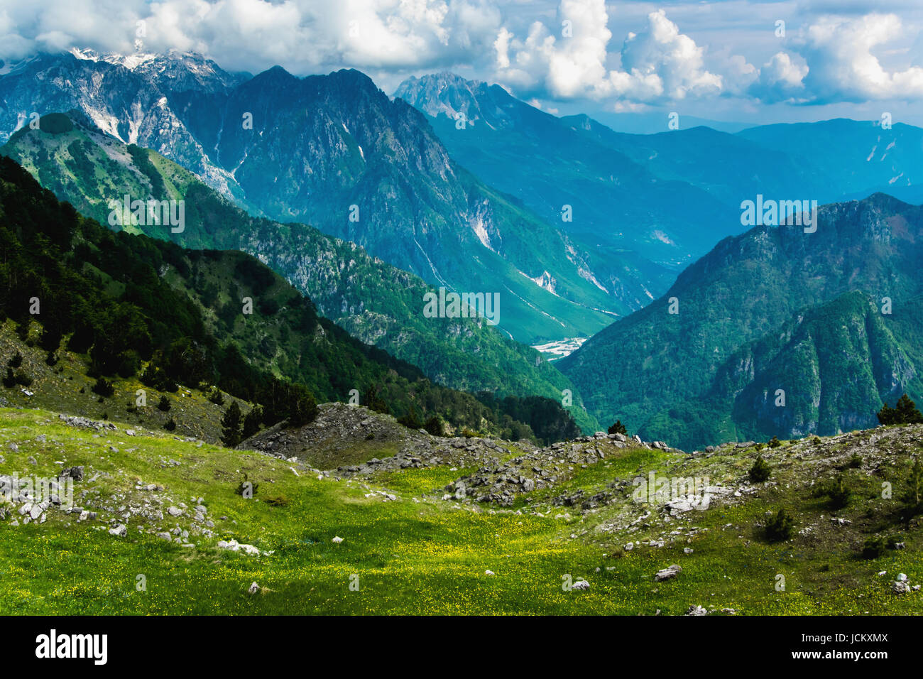 Wonderful aerial view of the mountains Stock Photo - Alamy