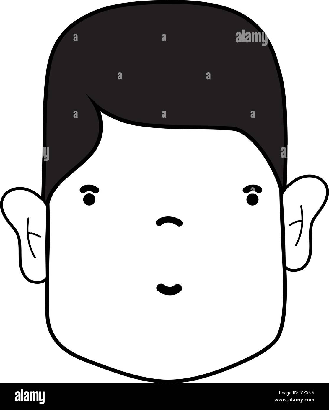 contour man head with face and hairstyle Stock Vector Image & Art - Alamy