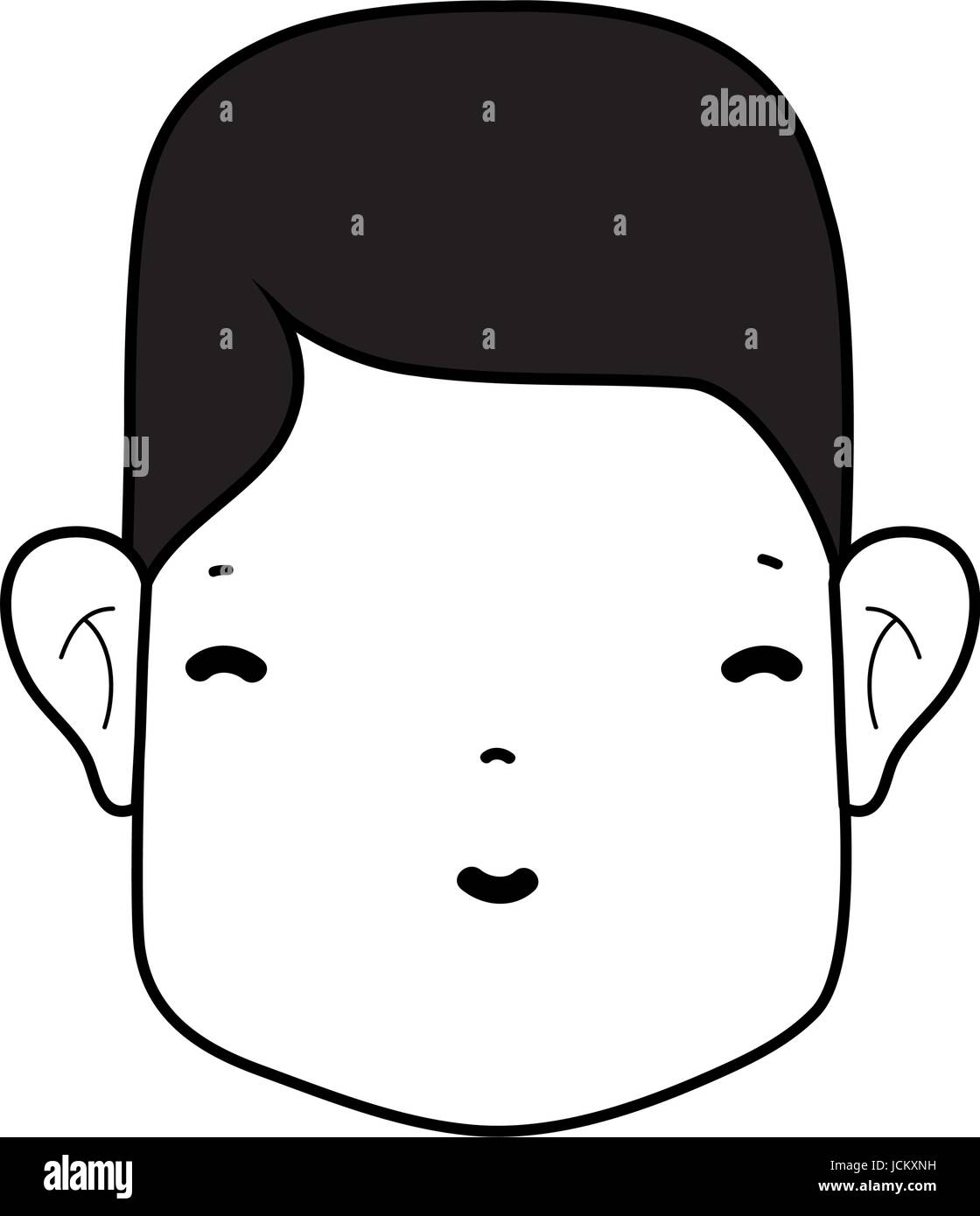 contour man head with face and hairstyle Stock Vector Image & Art - Alamy