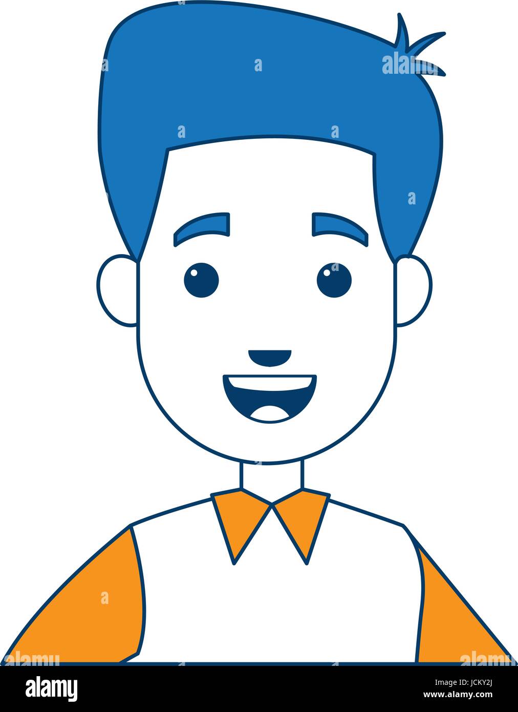 portrait man cartoon business employee character Stock Vector Image ...