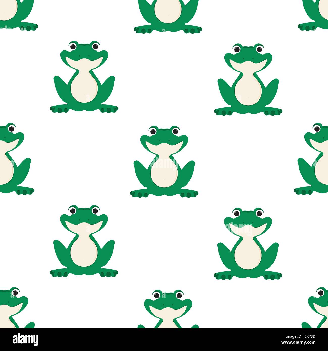 Vector illustration seamless pattern, background with cute frogs for ...