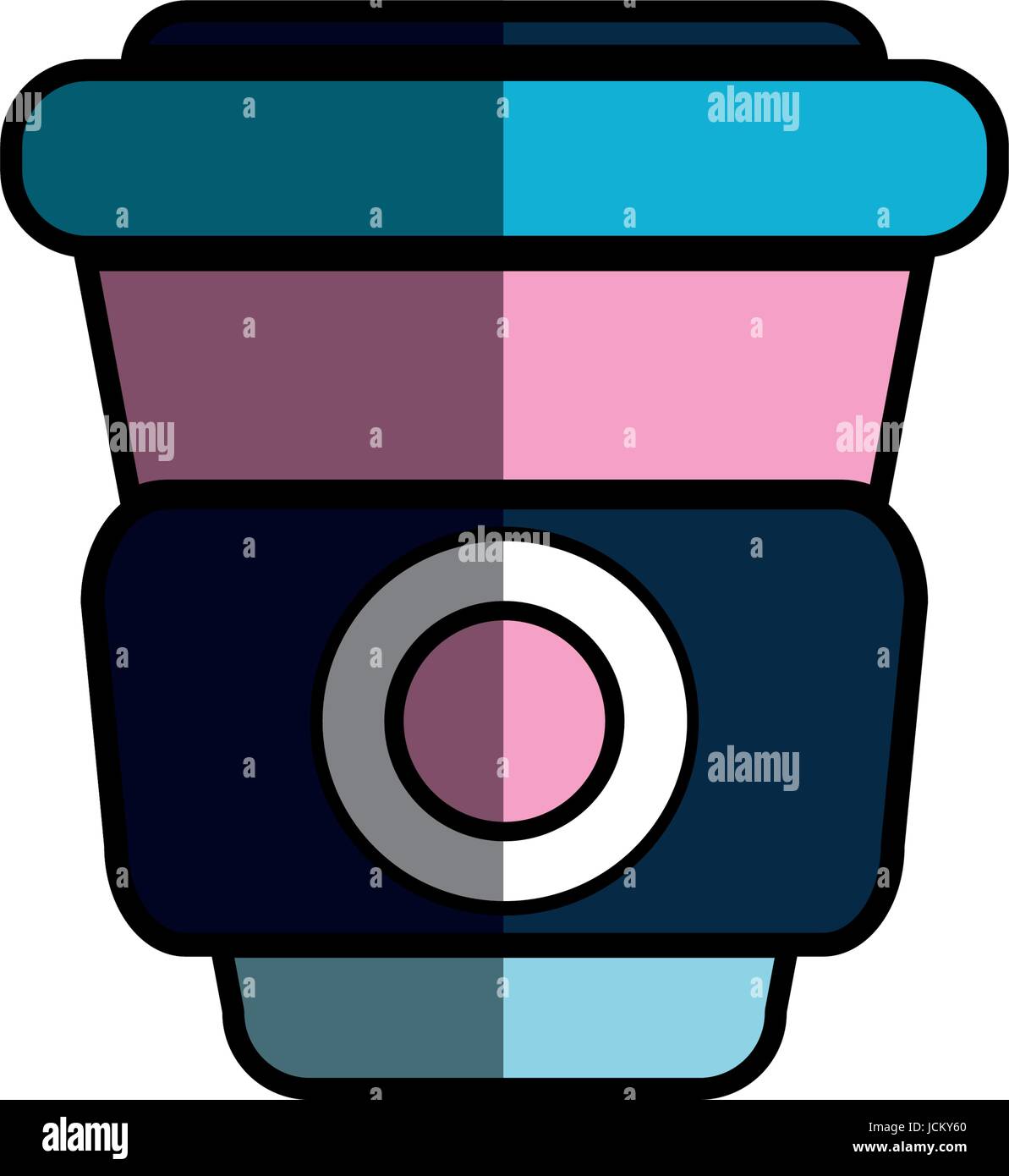 delicious coffee inside plastic cup Stock Vector Image & Art - Alamy